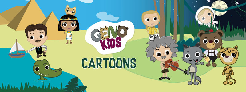 Geno Kids: Cartoons | Cleopatra and cat Giza in The Treasure Hunt