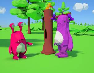 Blinky and Knobby | A Bird