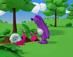 Blinky and Knobby | A Snail