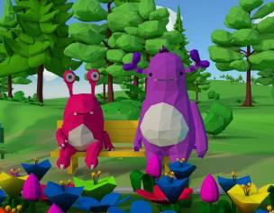 Blinky and Knobby | A Bench