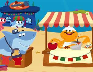 Finny The Shark Music Videos | Let's Go For A Swim Outside