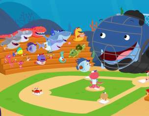 Finny The Shark Music Videos | Take Me Out To The Ball Game