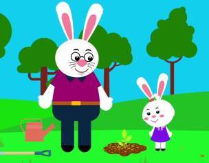 Ria Rabbit | Ria Plants A Sapling