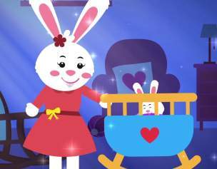 Ria Rabbit Nursery Rhymes & Songs | Rock-A-Bye Baby