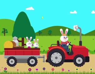 Ria Rabbit Nursery Rhymes & Songs | Row, Row, Row Your Boat