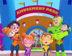 Super Supremes | Wheels On The Bus Nursery Rhyme