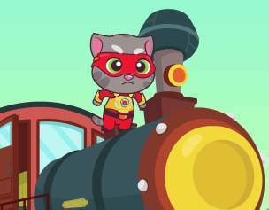Talking Tom Heroes | Robber on the Train!