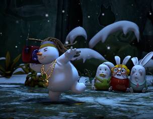 Three Rabbits | Snowman