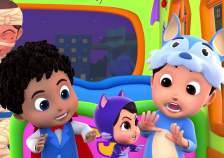 Boom Buddies - Nursery Rhymes & Kids Songs | Halloween Wheels On The Bus