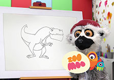 Lemur's Art Class | T-Rex