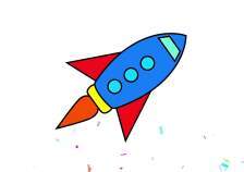 Ria Rabbit Drawing For Kids | Learn To Draw A Rocket