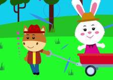 Ria Rabbit Nursery Rhymes & Songs | Skip To My Lou